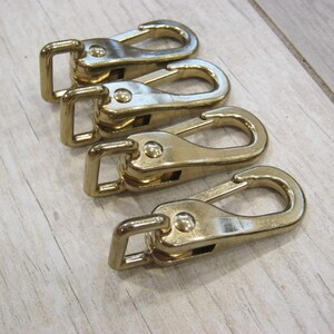 4 Brass Plated Fixed Eye Clips Snaps 3/4" - Etsy