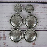 Silver Conchos - Etsy