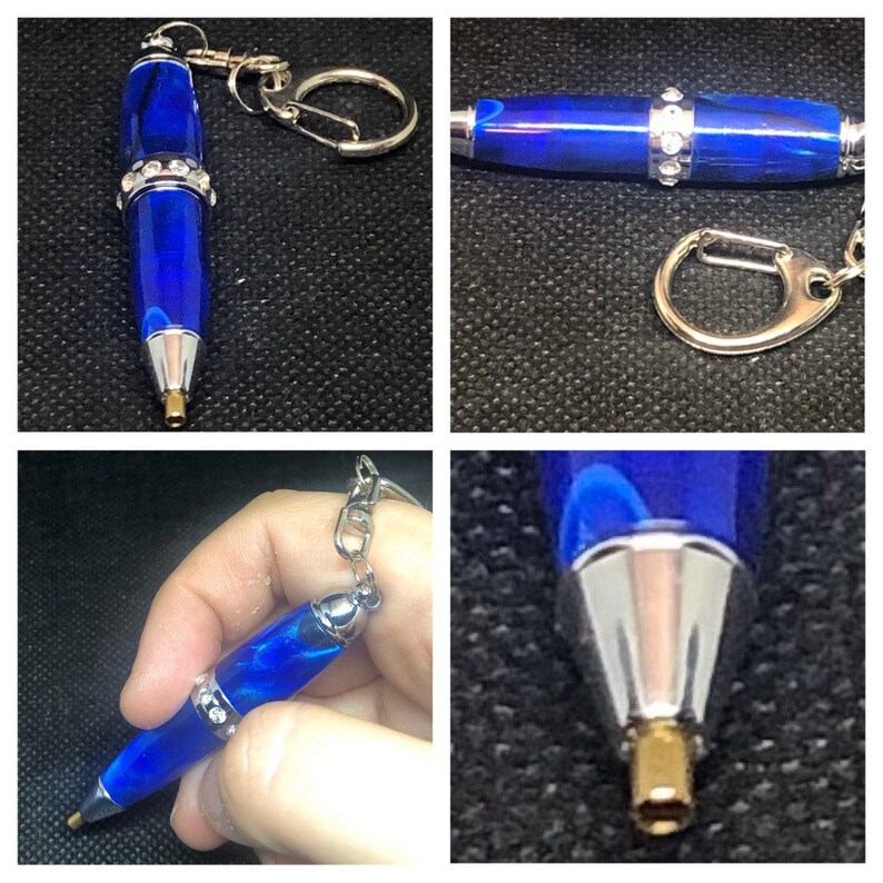 Mini Luxury Diamond Painting Pen Keychains | Etsy