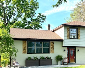 Herringbone Shutters Chevron Shutters Modern Farmhouse Shutters Modern ...