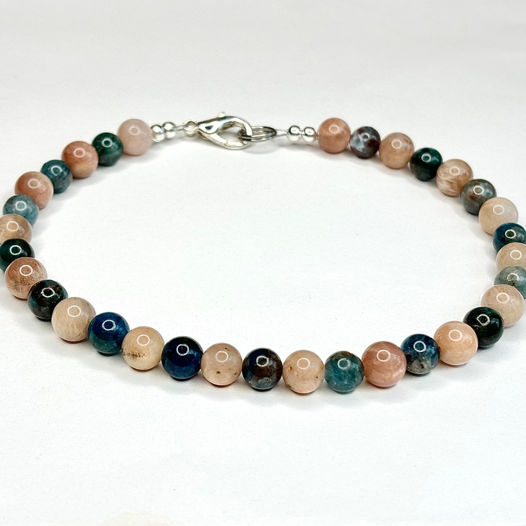 Healing Crystal Pet Collar, Blue Apatite, Sunstone Gemstone - Etsy