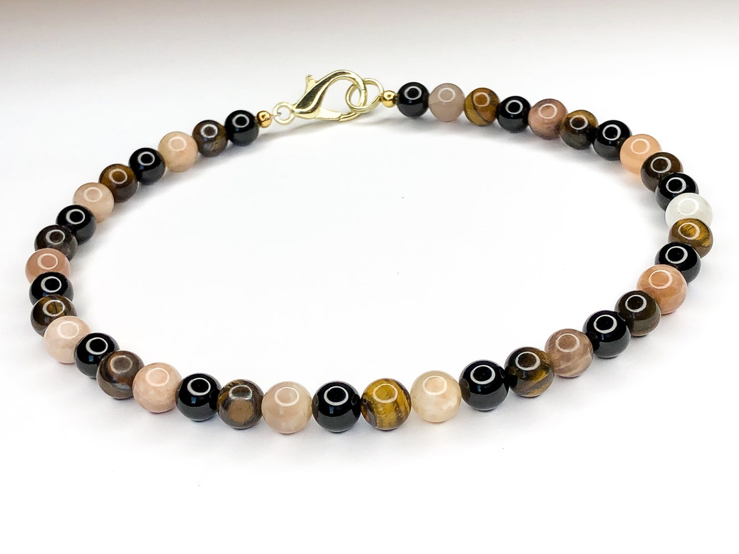 Crystal Pet Collar, Tigers Eye, Sunstone, Black Tourmaline, Reiki ...