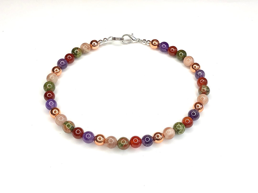 Reiki Charged Crystal Pet Collar, Sunstone, Agate, Amethyst - Etsy