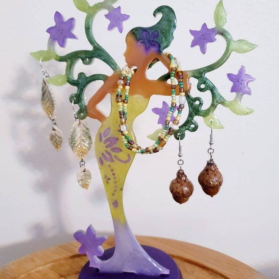 Resin Jewelry Stands Mother Nature Inspired Cottagecore Jewelry Holder Earring Stands Etsy