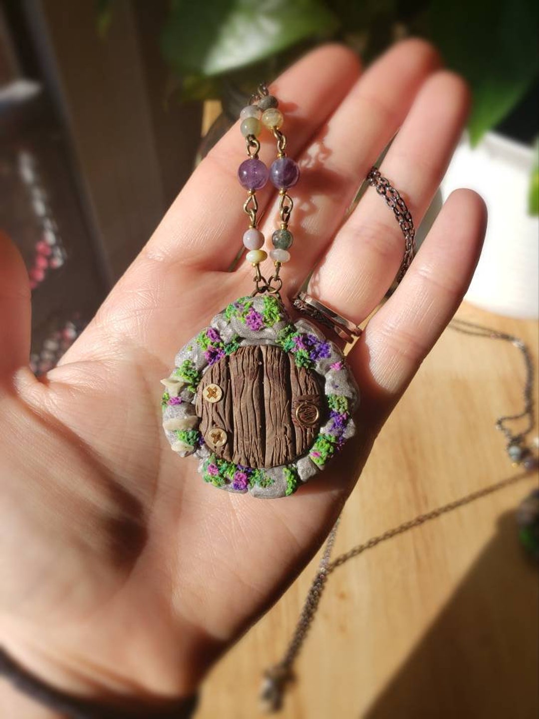 Fairy Door Pendant Necklace, Fairy Portal Necklaces, Gemstone Pendants ...