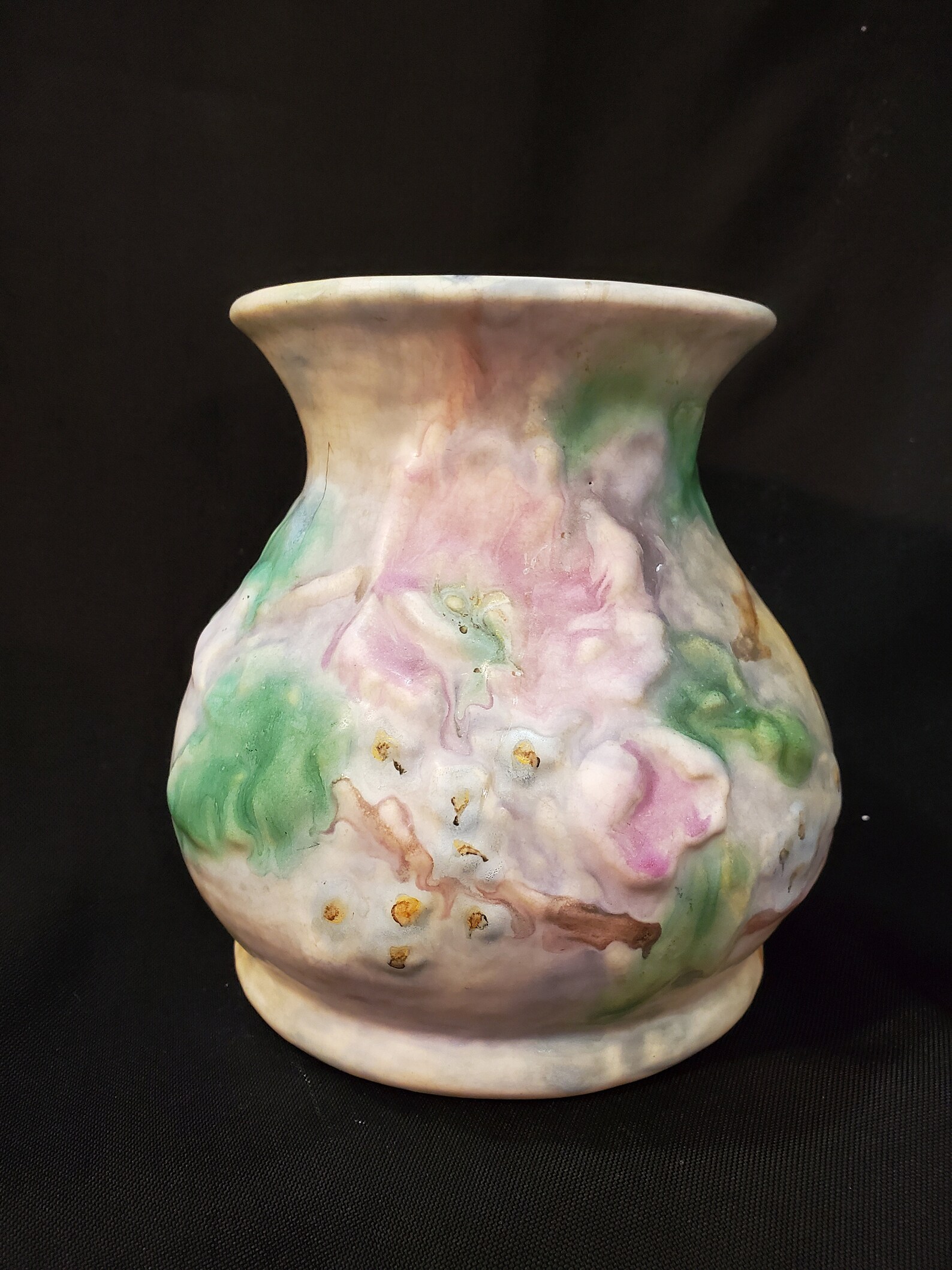 Weller Ware Pottery, 1920's, Silvertone Floral Vase, Arts and Crafts ...
