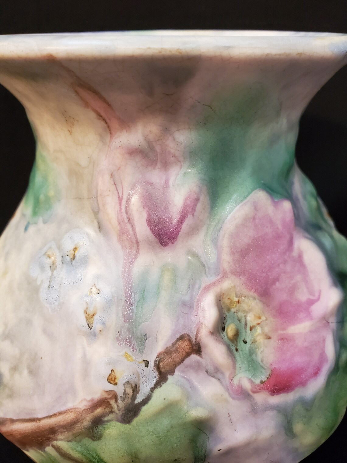 Weller Ware Pottery, 1920's, Silvertone Floral Vase, Arts and Crafts ...