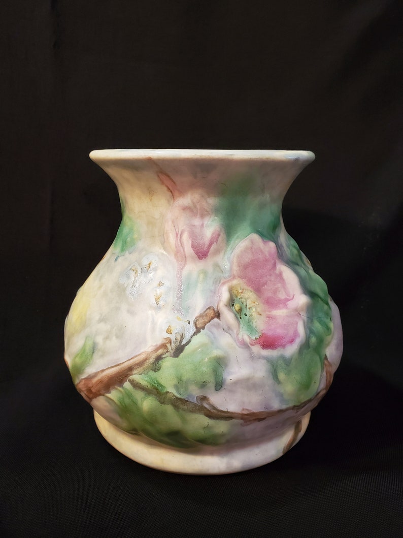 Weller Ware Pottery, 1920's, Silvertone Floral Vase, Arts and Crafts ...