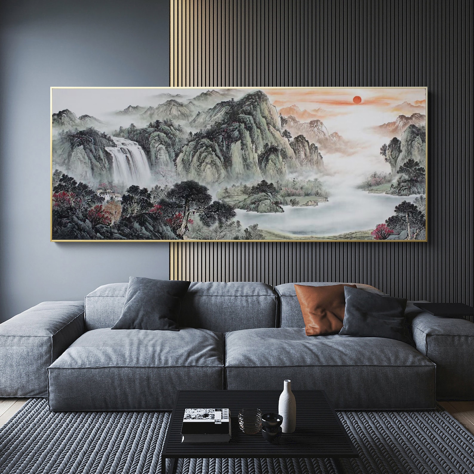 Original Shan Shui Painting, Extra Large Mountains & Waters Painting ...