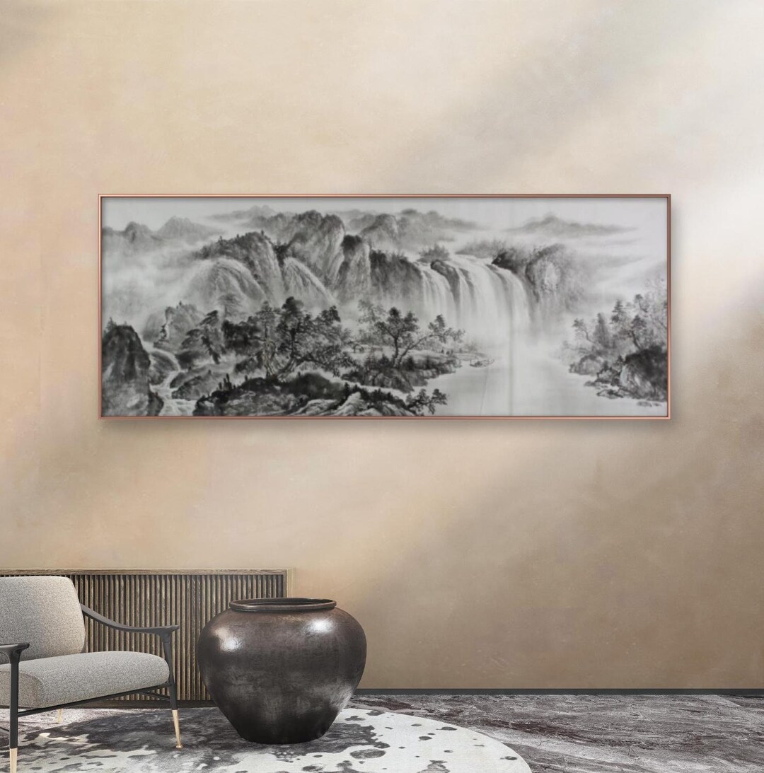Original Ink Wash Painting, Shan Shui Painting, Authentic Hand-painted ...