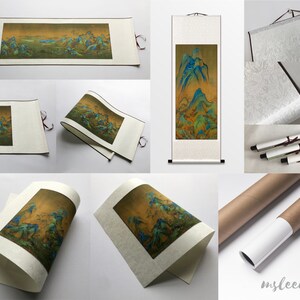 Original Waterfalls Painting, Hand-painted Chinse Landscape Painting ...