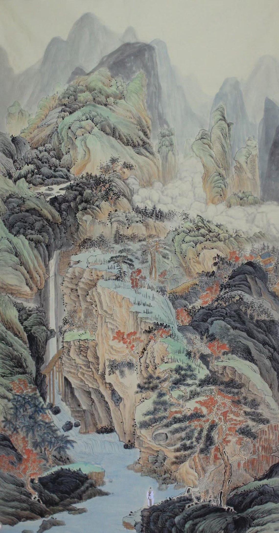 Original Shan Shui Painting Hand-painted Chinese Traditional | Etsy