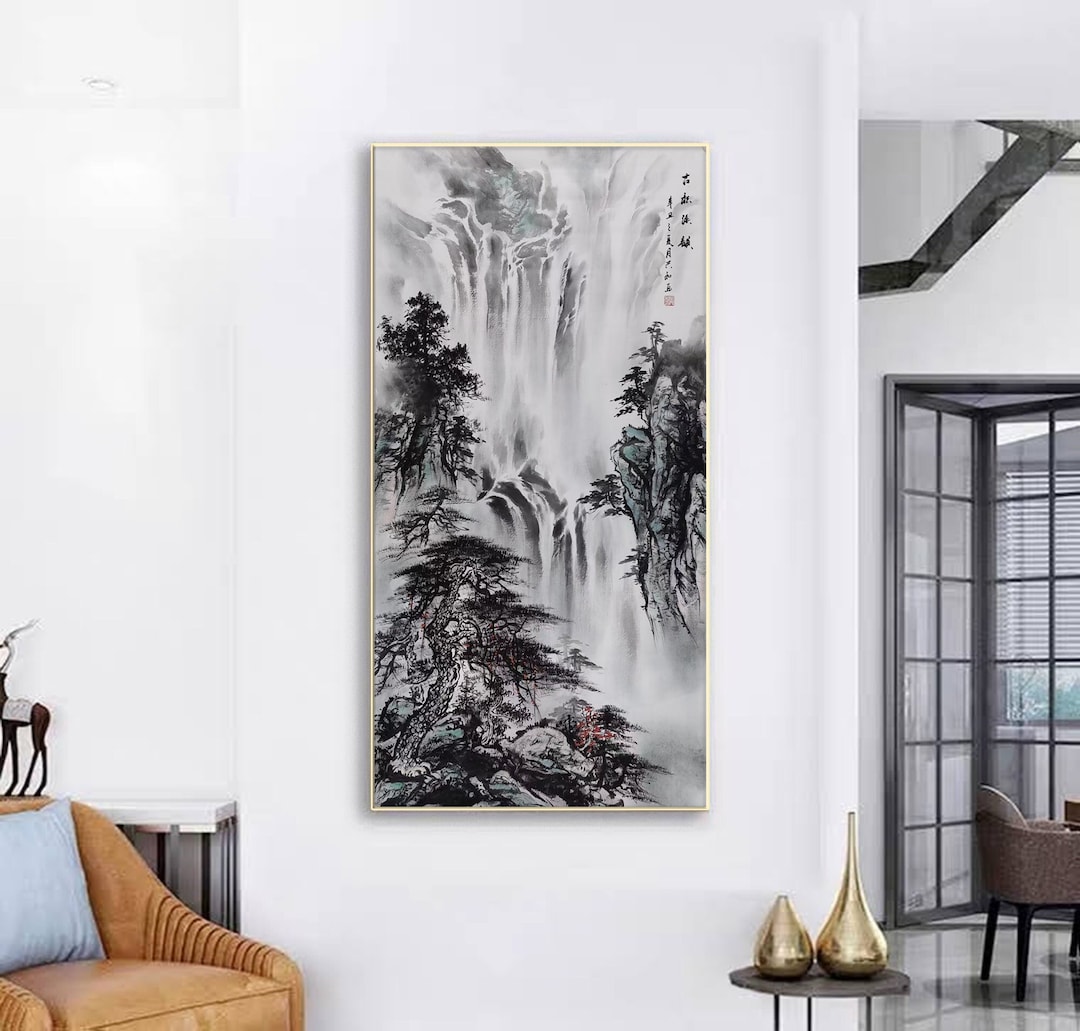 Hand-painted Chinese Shan-shui Painting, Ink Wash Mountain Art ...