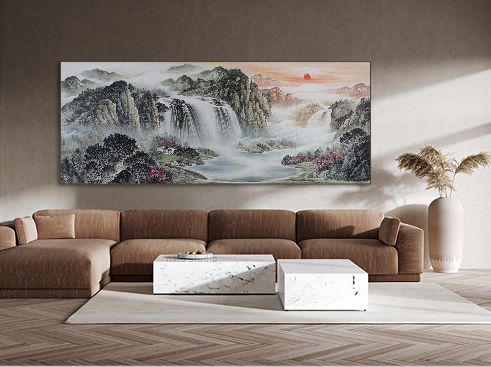 Original Shan Shui Painting, Extra Large Mountains & Waters Painting ...