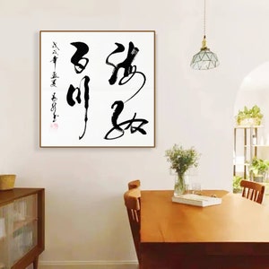 Handwritten Chinese Character Brush Calligraphy, Hanzi/kanji ...