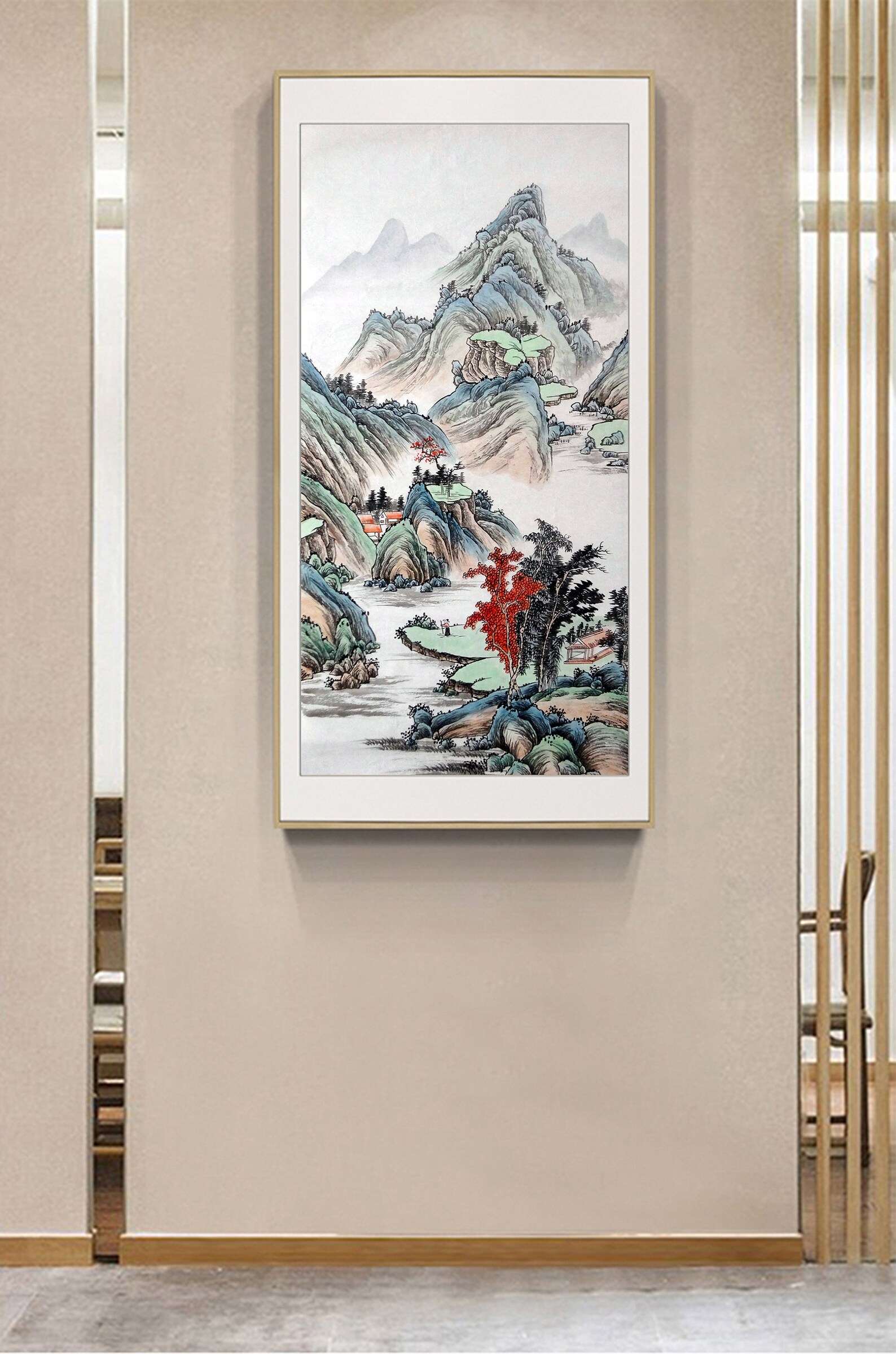 Hand painted Shan shui painting Original Chinese Landscape | Etsy