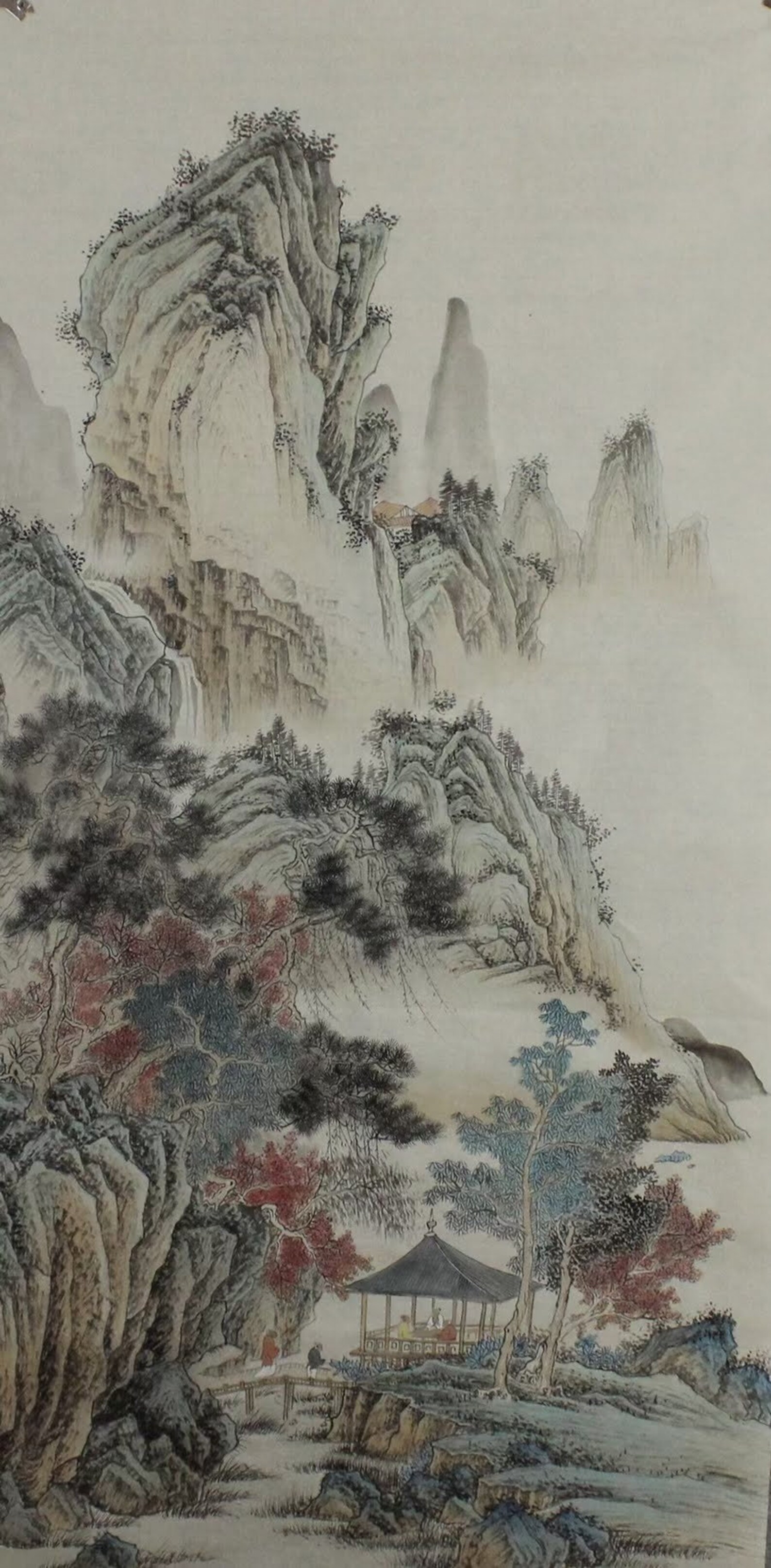 East Asian Brush Artwork, Original Hand-painted Chinese Landscape ...