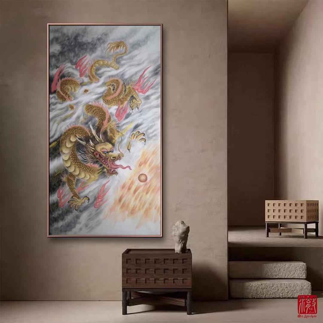 Fire Dragon Zodiac Meticulous Painting, Original Work, Hand-painted ...