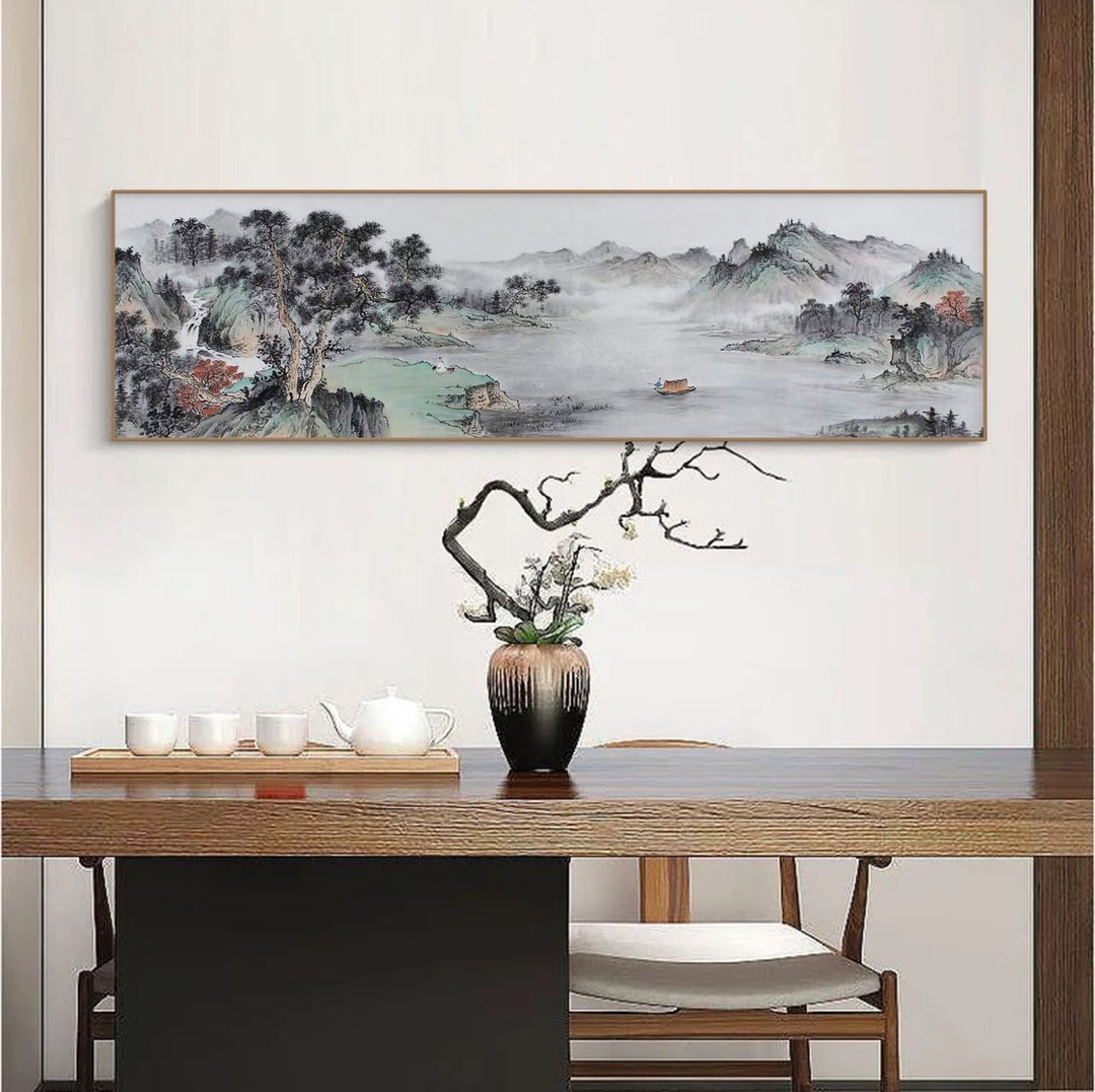 Original Landscape Painting, Hand-painted Chinese Brush Painting, Ink ...
