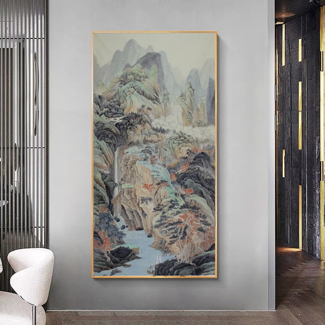 Original Shan Shui Painting, Hand-painted Chinese Traditional Landscape ...