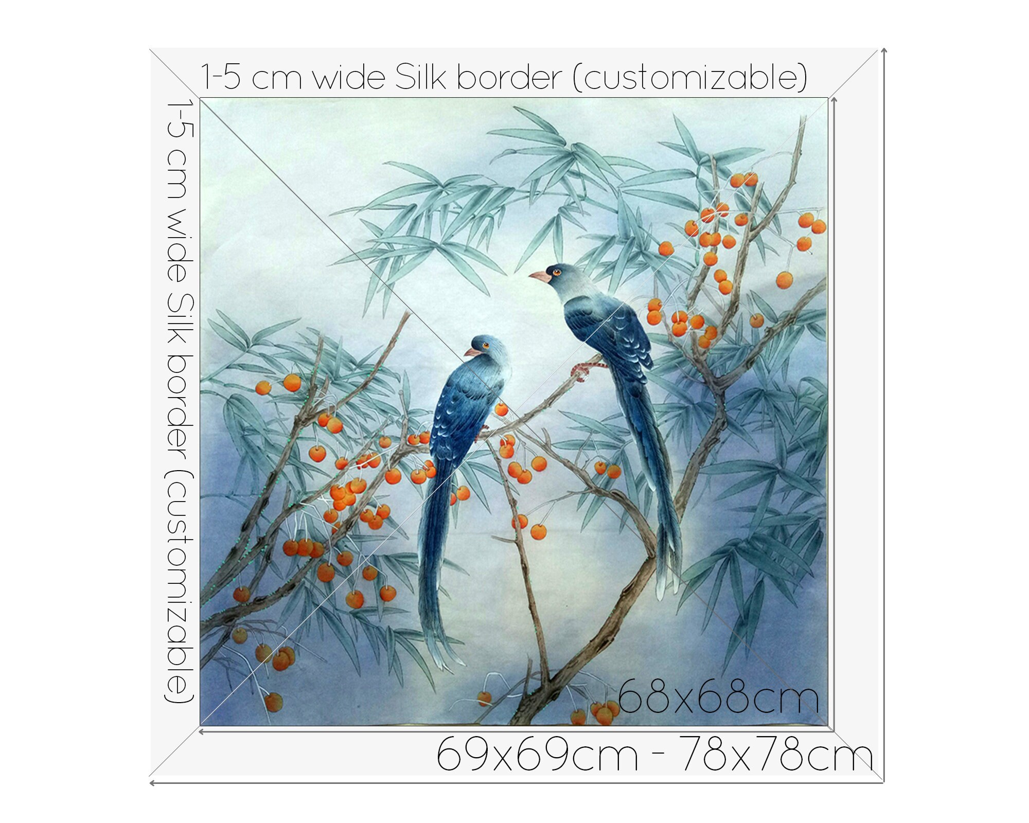 Extra Large Size Original Ink Brush Painting Horizontal | Etsy