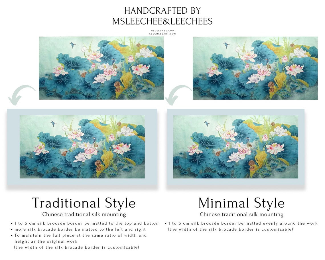 Blue-green Shan Shui Painting, Original Chinese Panting, Rich and ...