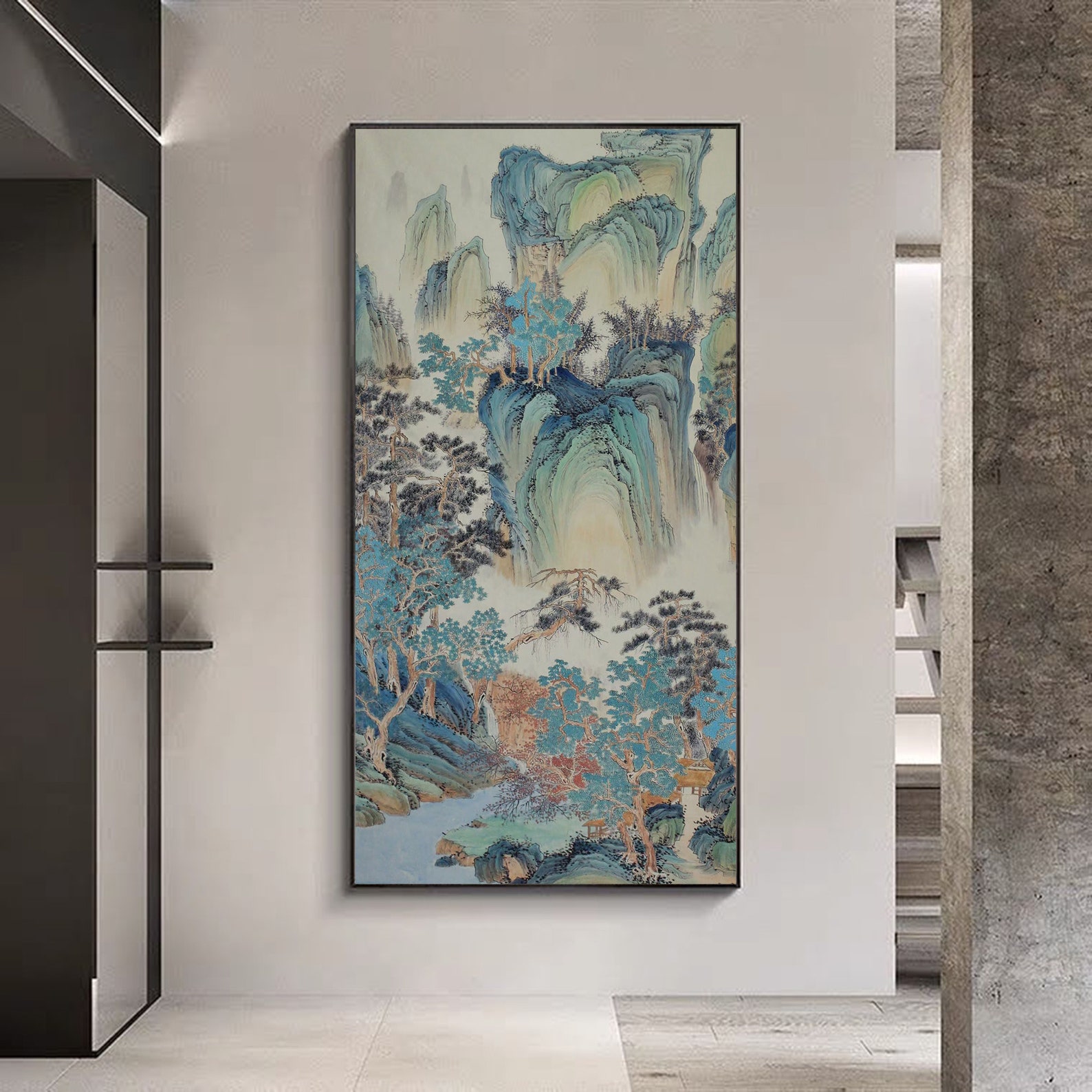 Original Shan Shui Painting, Hand-painted Chinese Traditional Landscape ...