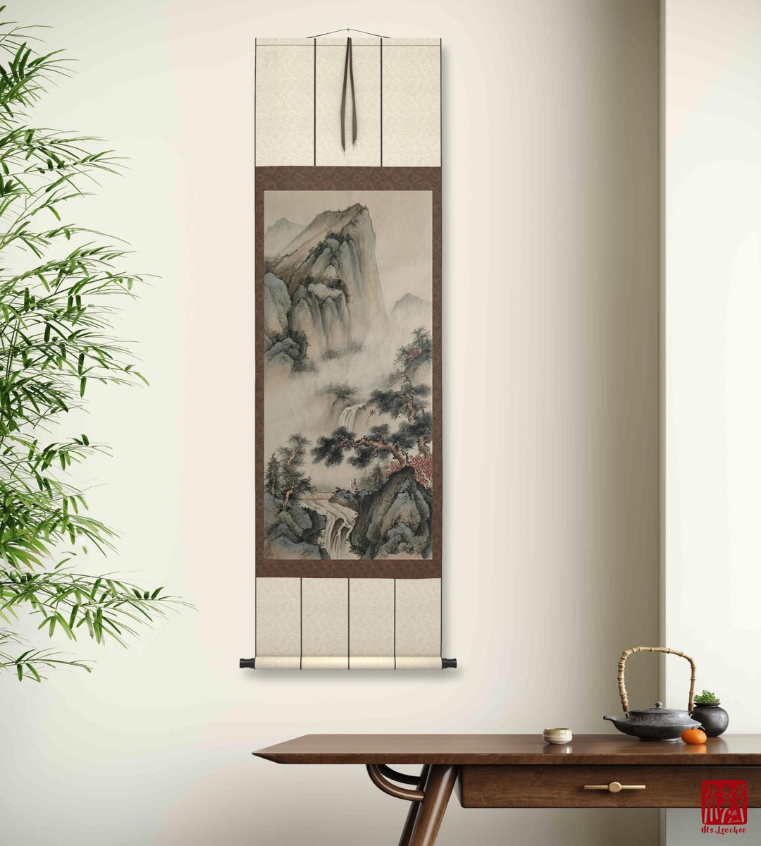 Vintage-retro Chinese Landscape Painting, Hand-painted, Authentic ...