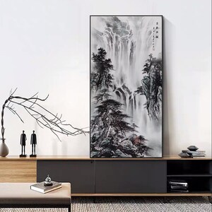 Hand-painted Chinese Shan-shui Painting, Ink Wash Mountain Art ...