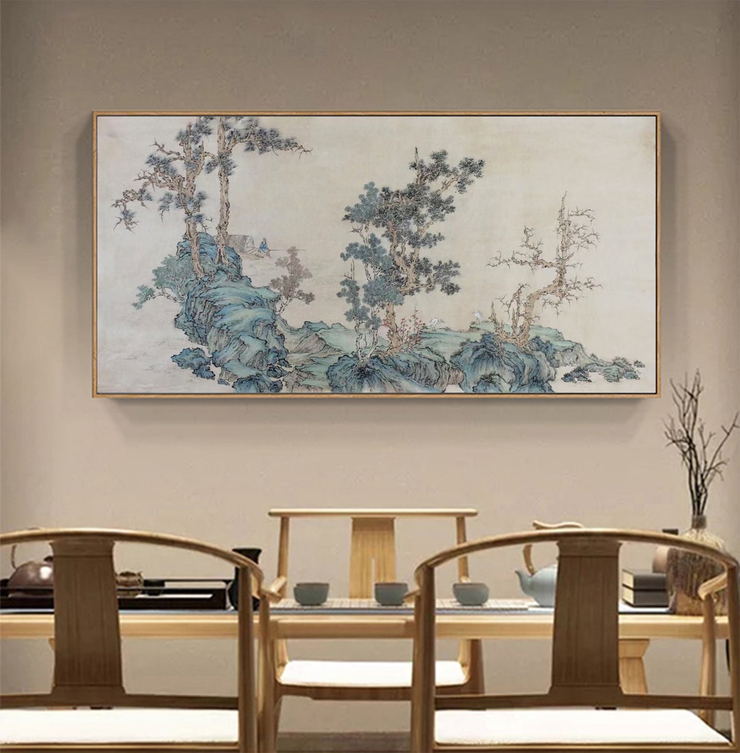 Authentic Original Ink Wash Landscape Painting, Hand-painted Fine-brush ...