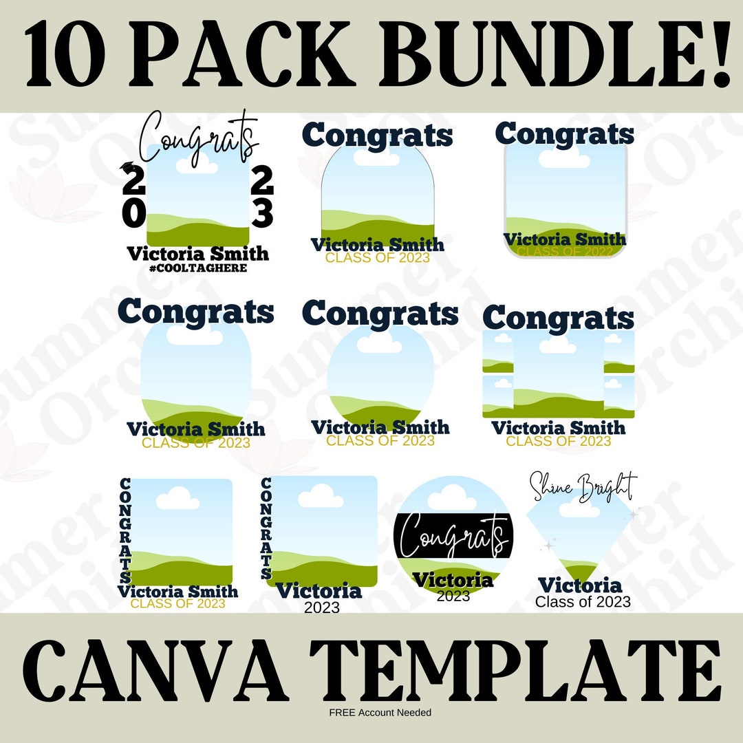 2023 BUNDLE Grad Template, 2023 Graduate Sublimation Design, 2023 ...