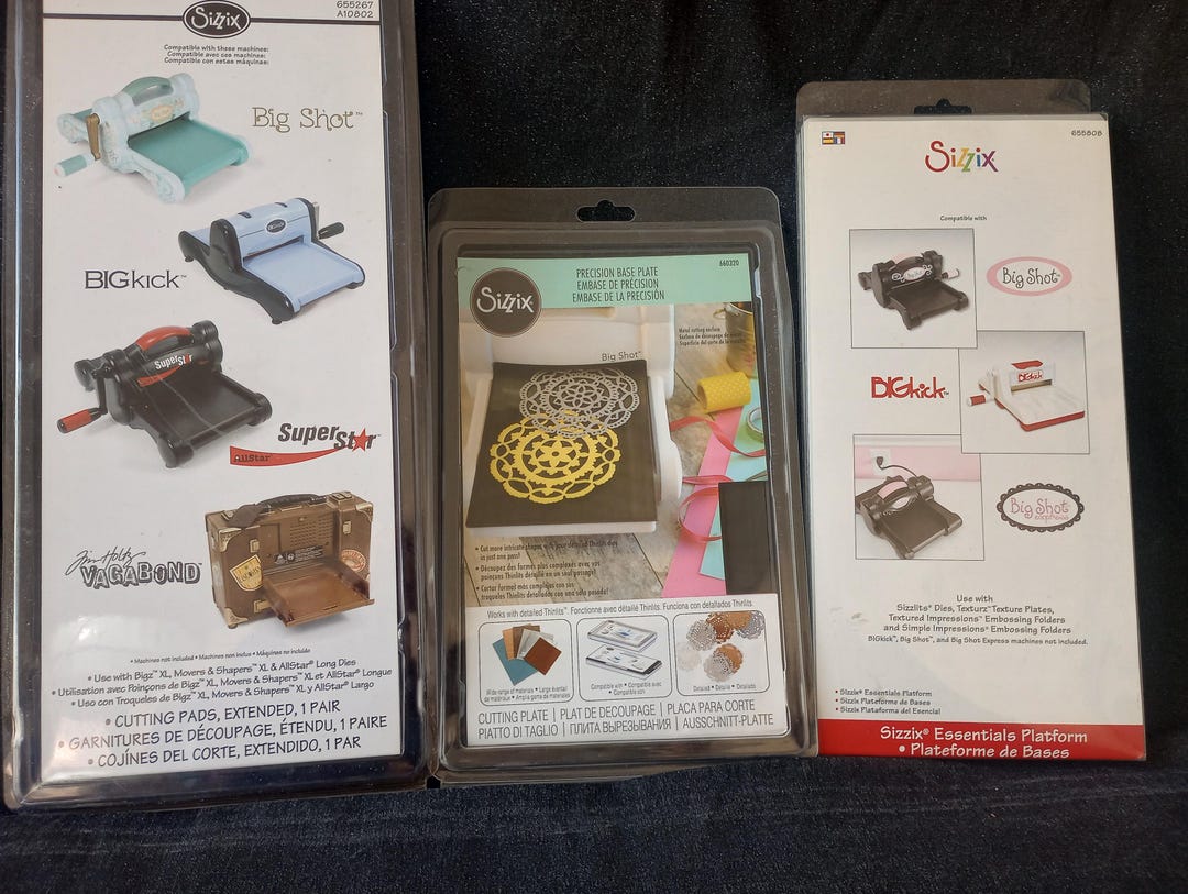 Assorted Sizzix Base Plates - Magnetic, Crease Pad, Extended, Precision ...
