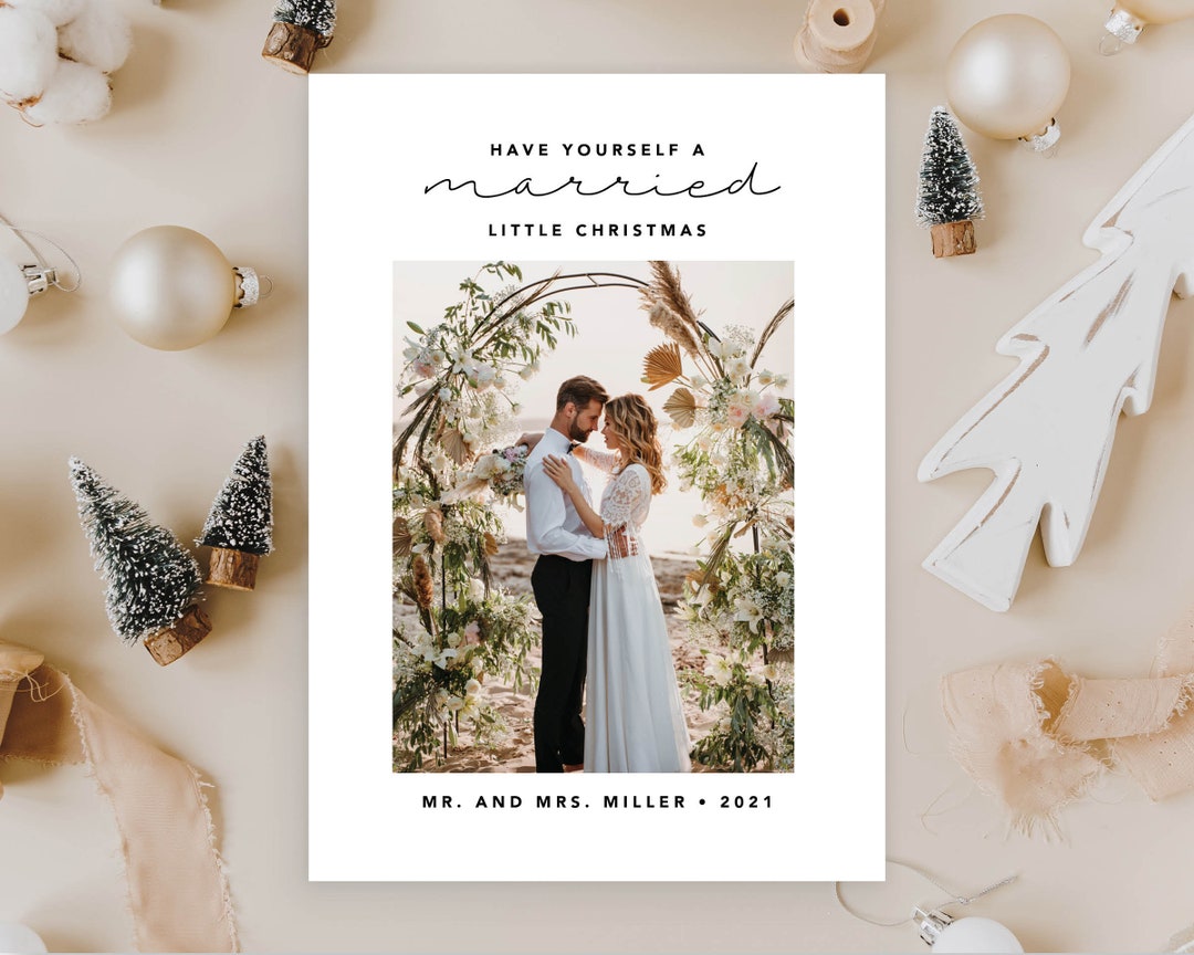 Married Little Christmas, Wedding Simple 2021 Holiday Family Christmas ...