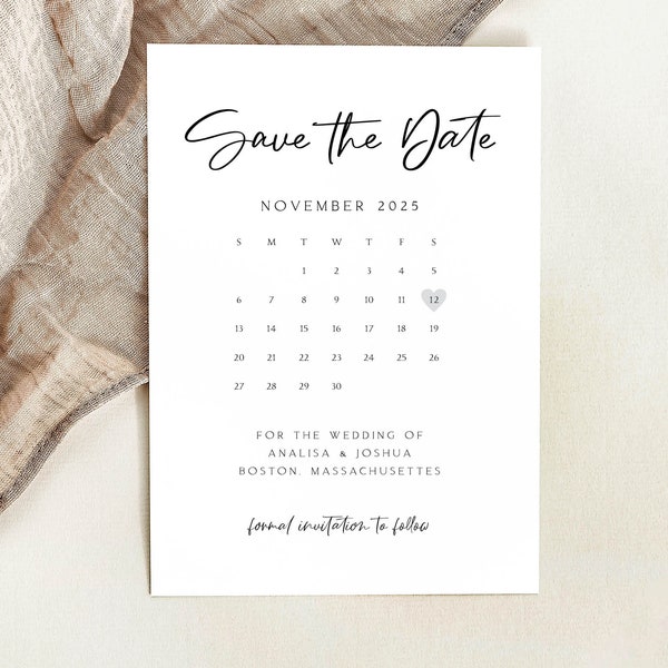 Simple Save the Date - Etsy