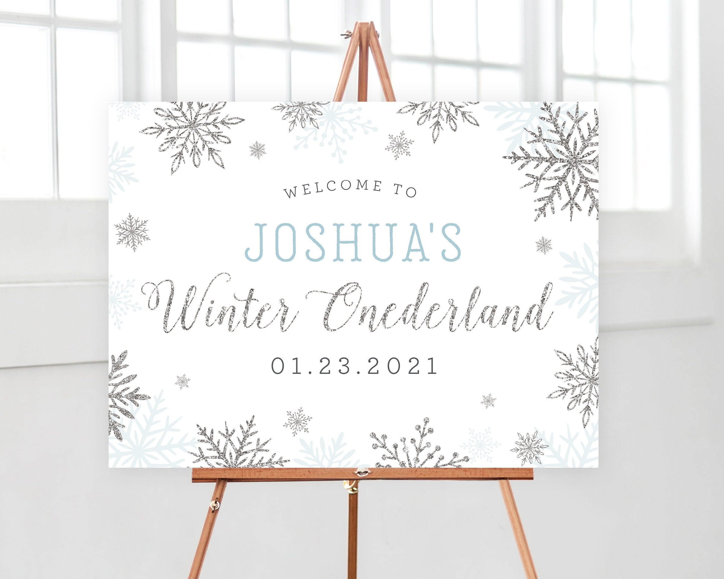 Winter Onederland Wonderland Snow Welcome Sign Large Sign - Etsy UK