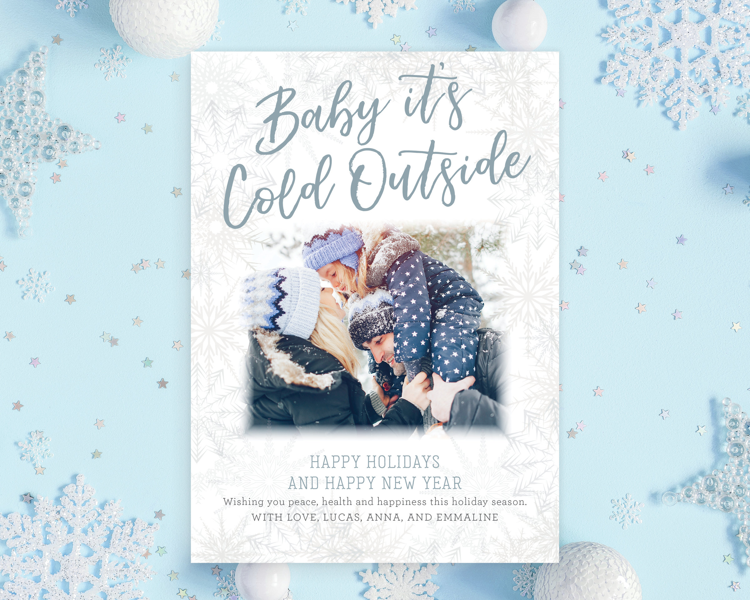 Baby it's Cold Outside Christmas Holiday card with Photo | Etsy