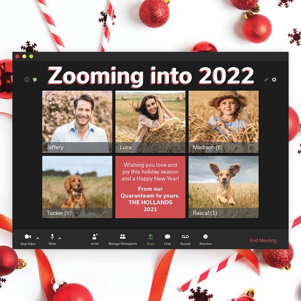 Zoom Holiday Card - Etsy