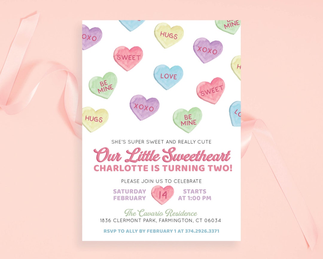 Two Sweet Conversation Candy Heart Any Age Valentine's Day February ...