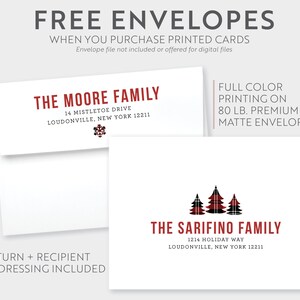 Plaid Flannel Merry Christmas Happy Holidays Card With - Etsy