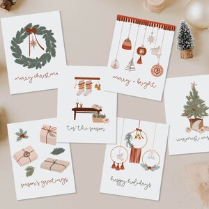 6 Pack Holiday Christmas Winter Greeting Card Set With Envelopes, Blank ...