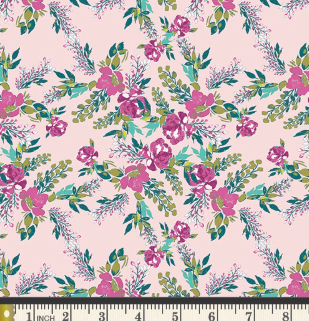 Art Gallery KNIT 4 Four Stretch KNIT Fabric Episodic Blooms Carina Knit ...