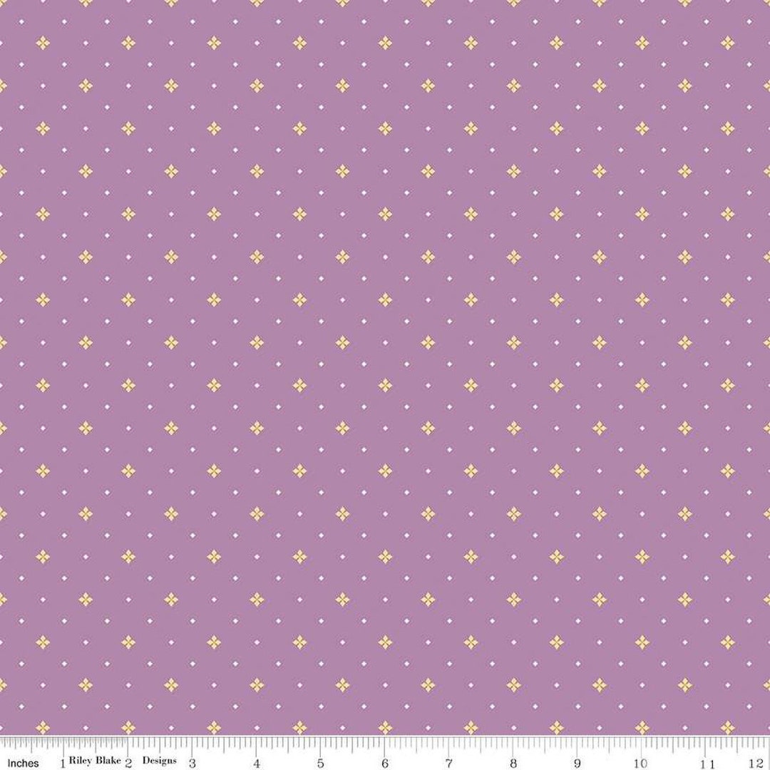 100% Cotton Quilting Fabric by Riley Blake. Hello Spring Ditsy Lavender ...