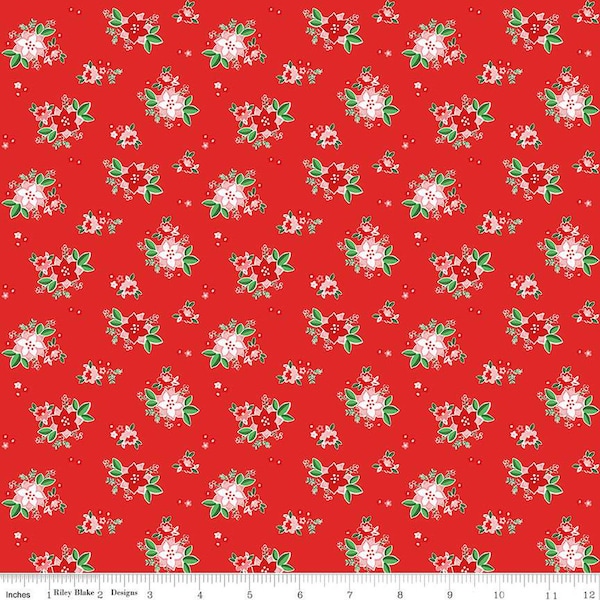 Red Christmas Fabric - Etsy