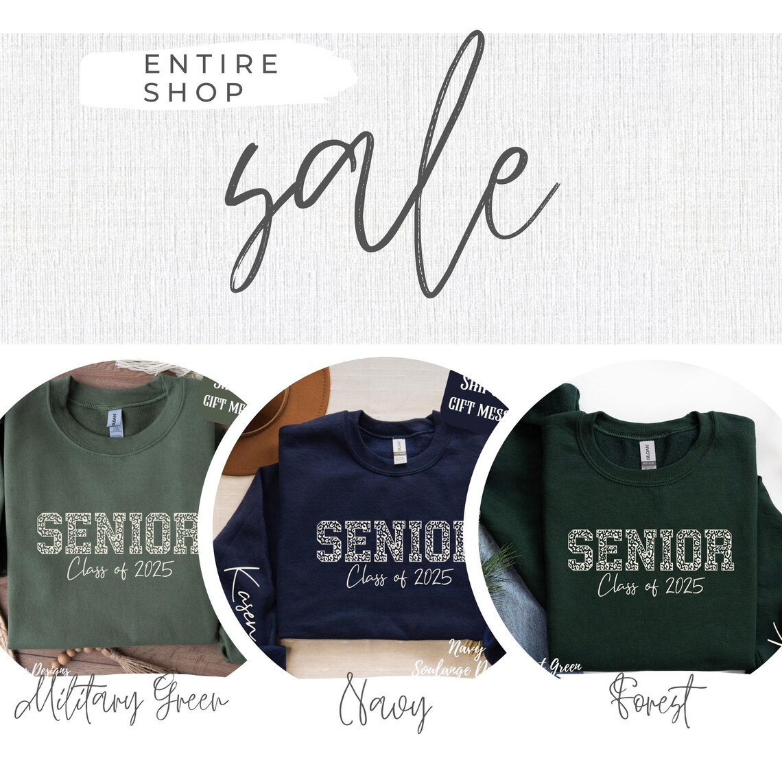 Custom Senior Class of 2025, Name on Sleeve, Senior 2025, Personalized ...