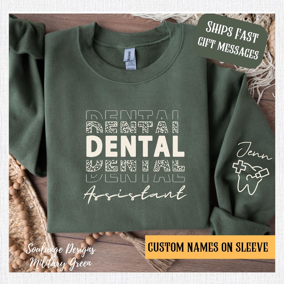 Custom Dental Assistant Sweatshirt, Personalized DA Sweater, Custom ...