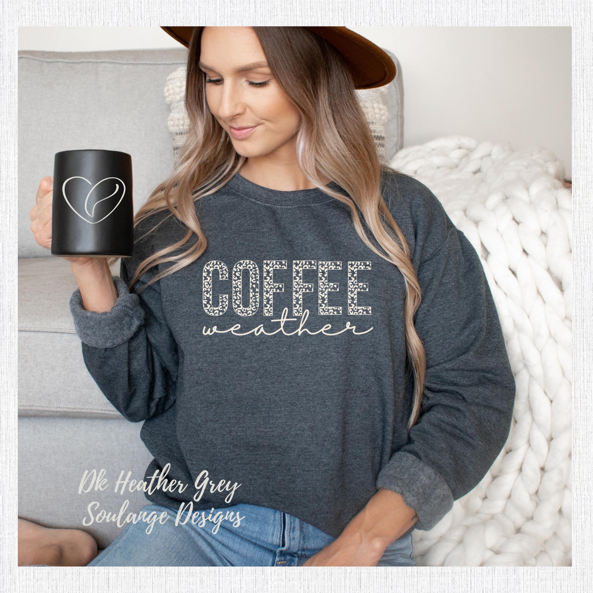 Coffee Weather Sweatshirt, Coffee Lover Shirt,autumn Women Shirt,retro ...