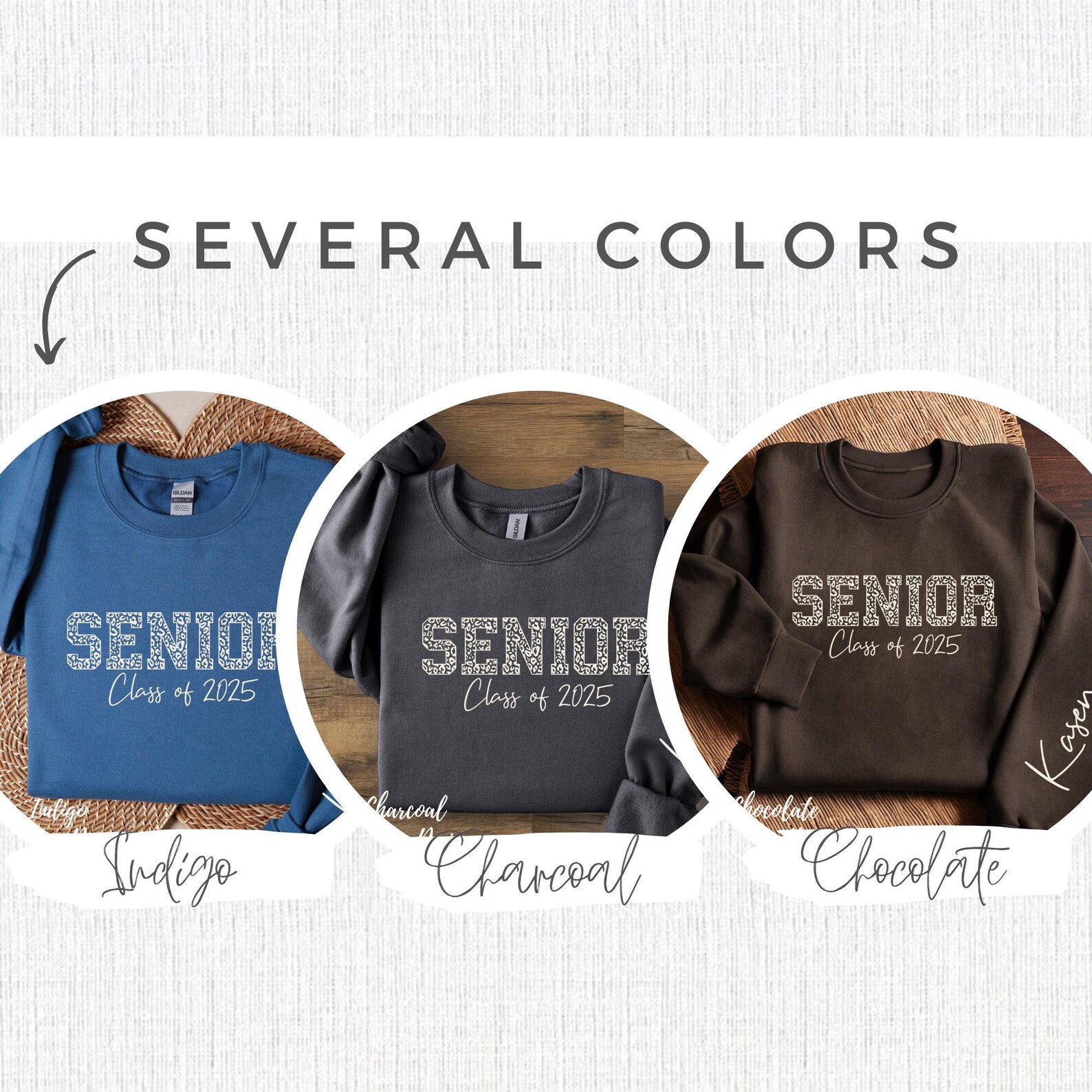 Custom Senior Class of 2025, Name on Sleeve, Senior 2025, Personalized ...