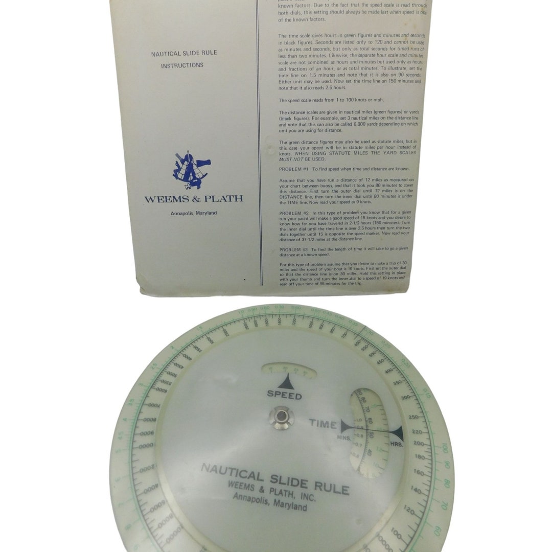 Vintage Weems & Plath Nautical Slide Rule 105 Annapolis Maryland USA - Etsy