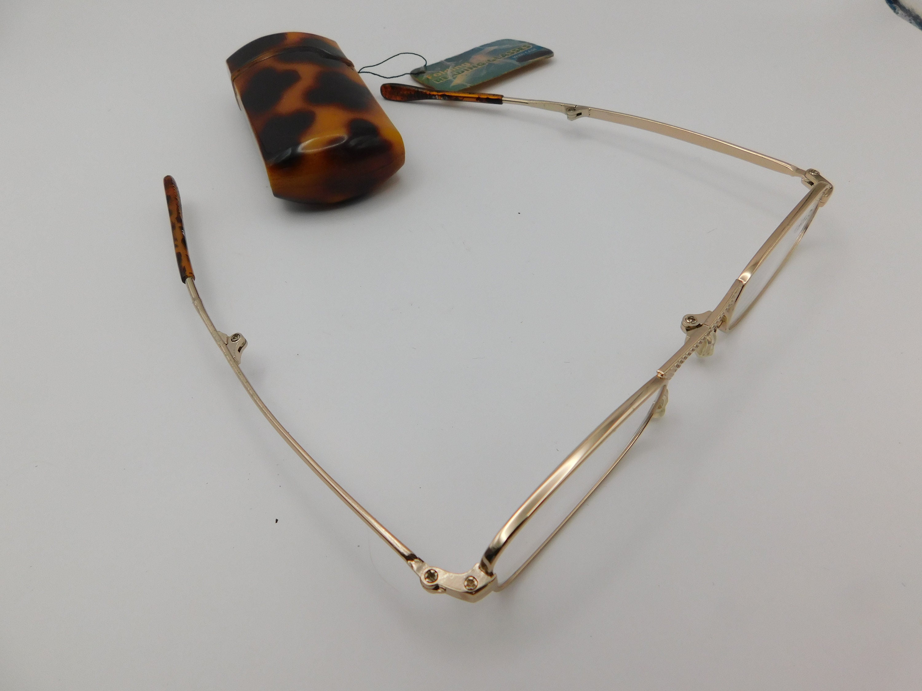 Vtg Folding Fold Up Reading Glasses W Case Travel Compact Pocket Purse 125 Etsy