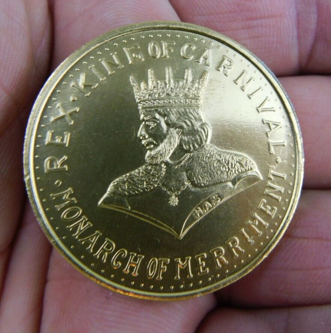 REX King of Carnival Gold-tone Mardi Gras Doubloon World of Brothers ...